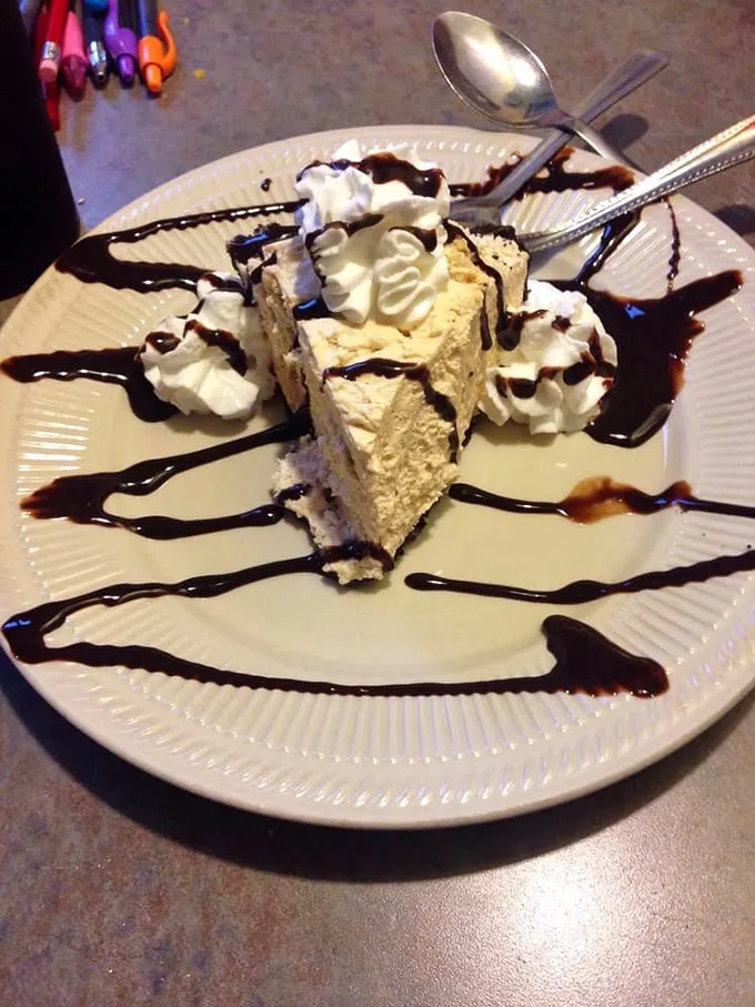 Peanut butter pie that's smoother than a glacier's surface. One bite, and you'll be plotting your next visit faster than you can say "aurora borealis."