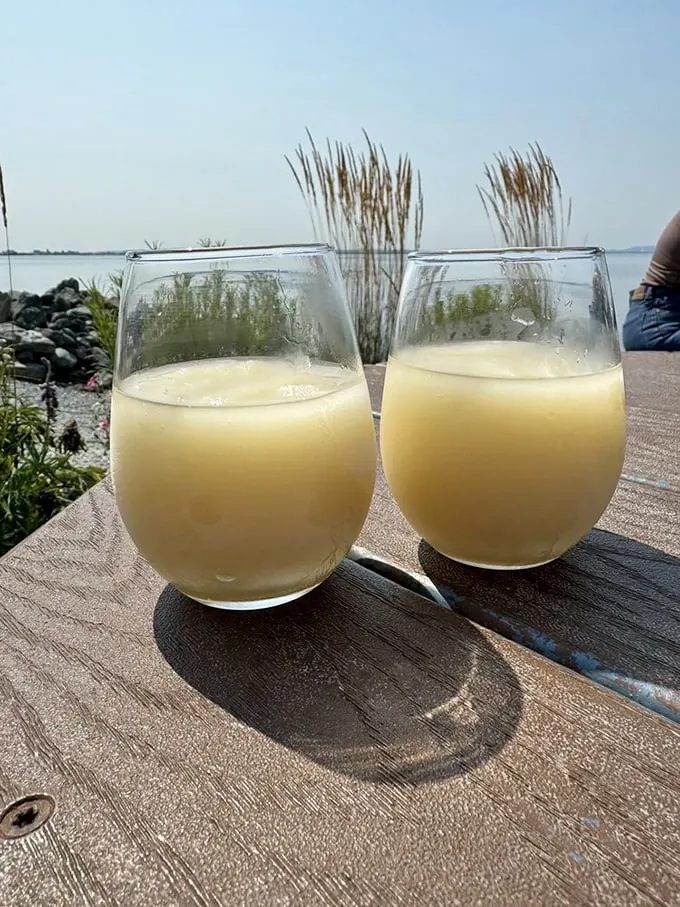 Cheers to the sea! These frosty glasses hold the perfect accompaniment to your seafood feast. It's like a toast to Neptune himself.