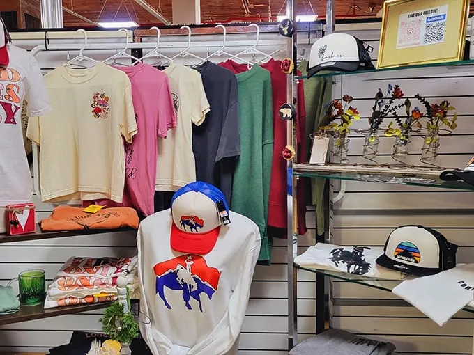 Wyoming pride wears well on these shirts and caps. That bucking bronco design says "I've got Western spirit" without saying a word.