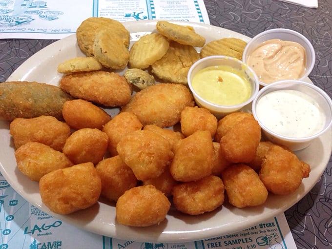 Fried food nirvana! This appetizer sampler is like a greatest hits album for your taste buds. Diet? What diet?