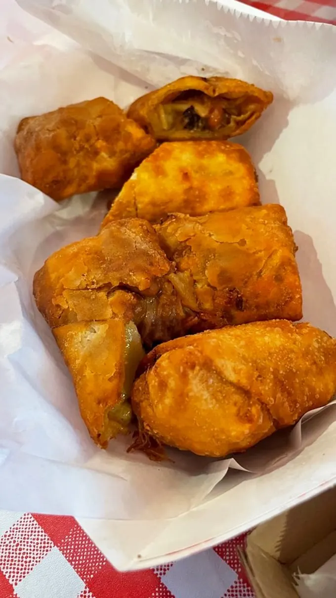 Egg rolls with a Southern twist! These crispy bundles of joy prove that fusion cuisine isn't just for fancy restaurants. It's like the American South and China had a delicious baby!
