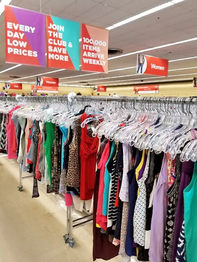Fashion forward or blast from the past? This clothing section is a time-traveling wardrobe, where vintage vibes meet modern steals.