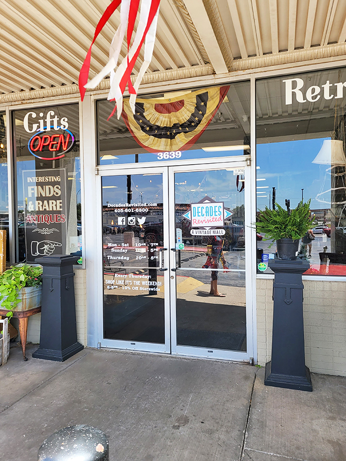 The gateway to nostalgia! This entrance invites you to step back in time, promising "interesting finds" that range from truly rare to delightfully weird.