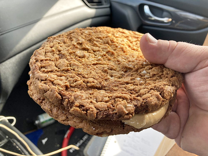 The Fluffernutter sandwich – Boston's contribution to the dessert hall of fame – supersized and transformed into a hand-held miracle of sweet nostalgia.