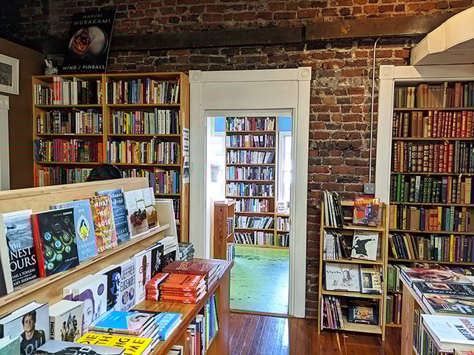 Another angle on paradise. This view of Shelf Life's interior is like a literary version of M.C. Escher's work.