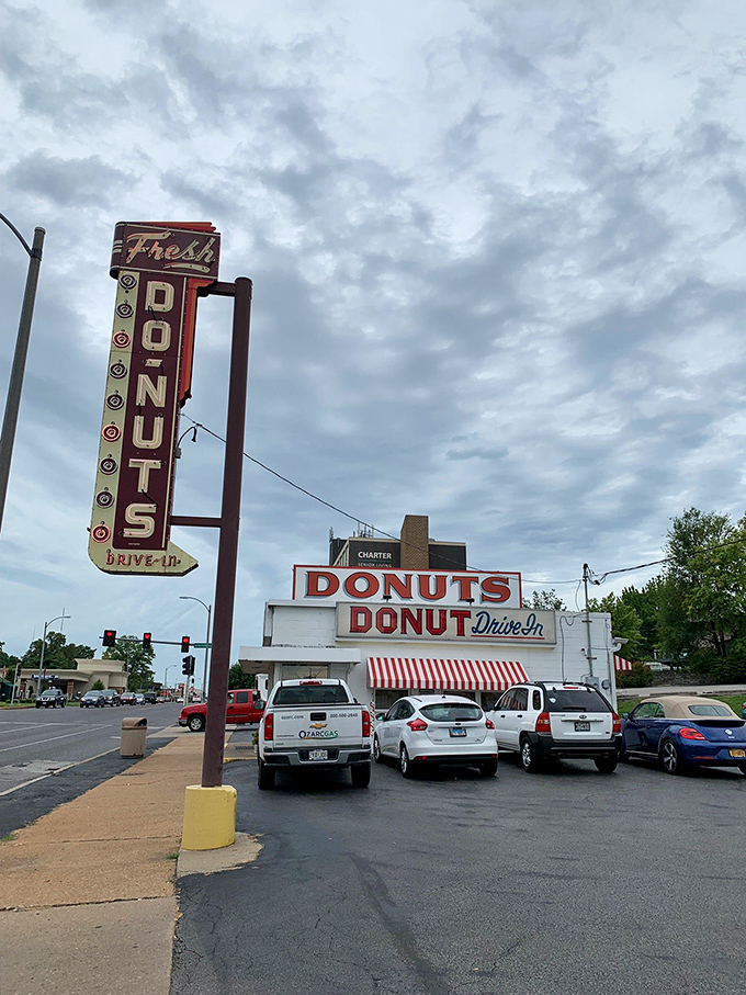 Donut parking only! This lot isn't just for cars; it's where sweet dreams and sugar cravings come to a delicious halt.