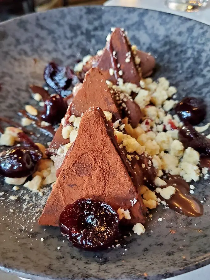 A chocolate lover's dream come true! This dessert looks so decadent, it might just make you forget about all the seafood you just devoured.