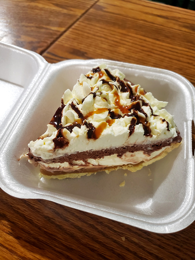 A slice of heaven on a plate. This pie doesn't just satisfy your sweet tooth—it makes your whole mouth throw a party.