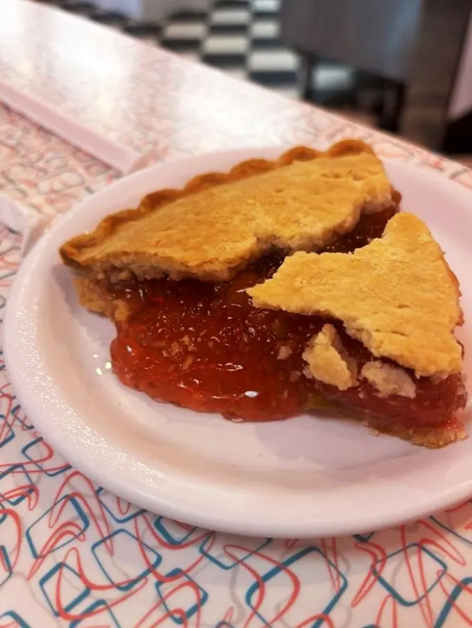 Slice of heaven alert! This pie's so good, it might make you weep tears of joy. Flaky crust, gooey filling – it's love at first bite.