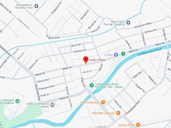 16 andy's pizza map