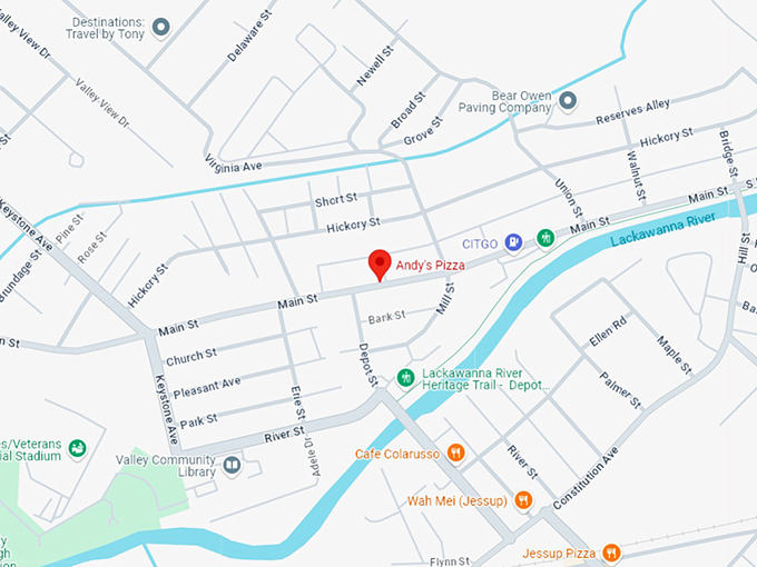 16 andy's pizza map