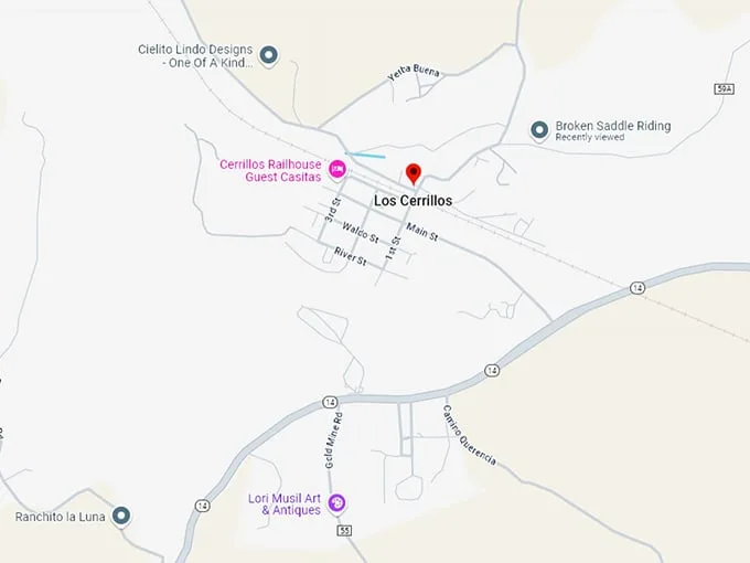 16 cerrillos map