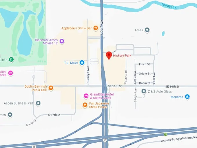 16 hickory park map