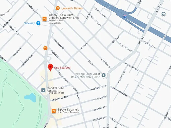 16 ono seafood map