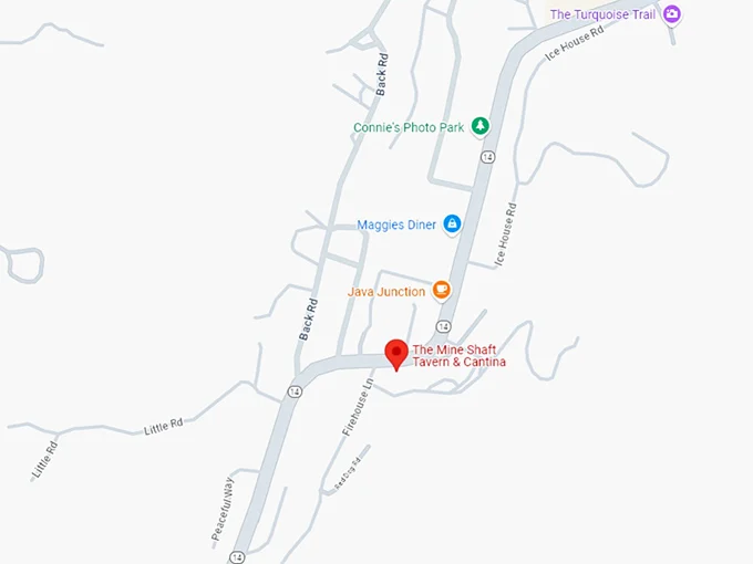 16 the mine shaft tavern & cantina map