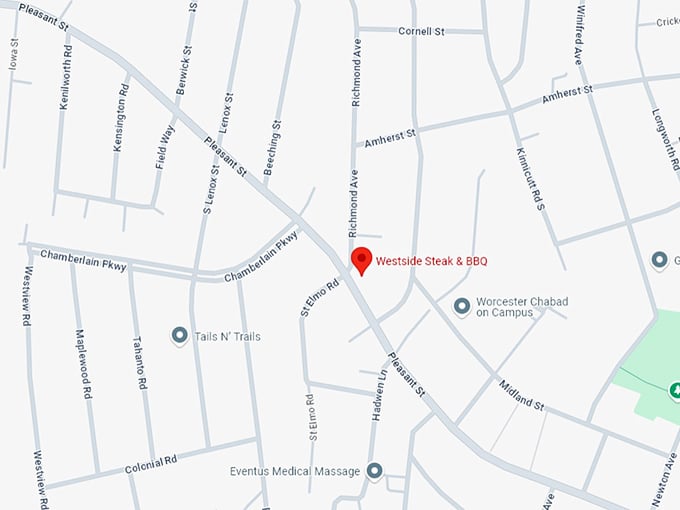 16 westside steak & bbq map