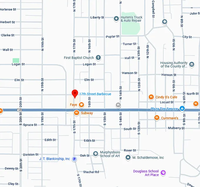 16. 17th street barbecue map
