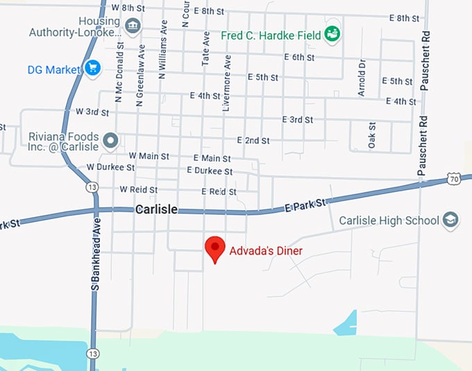 16. advada's diner map