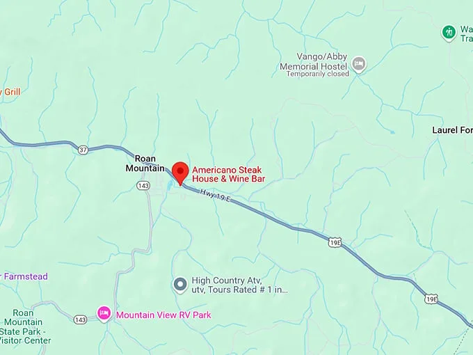 16. americano steak house & wine bar map