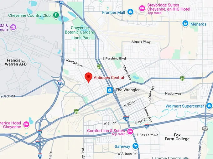 16. antiques central llc map