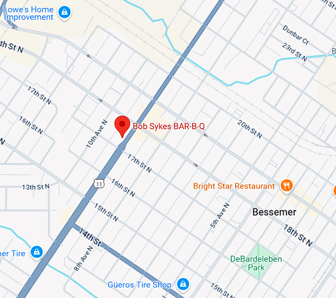 16. bob sykes bar b q map