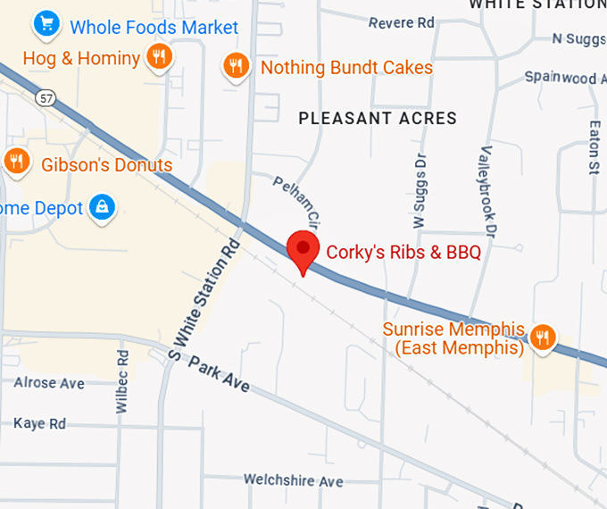 16. corky's ribs & bbq map