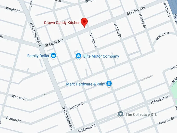 16. crown candy kitchen map