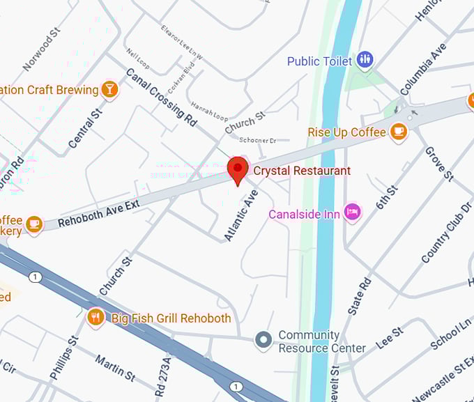16. crystal restaurant map