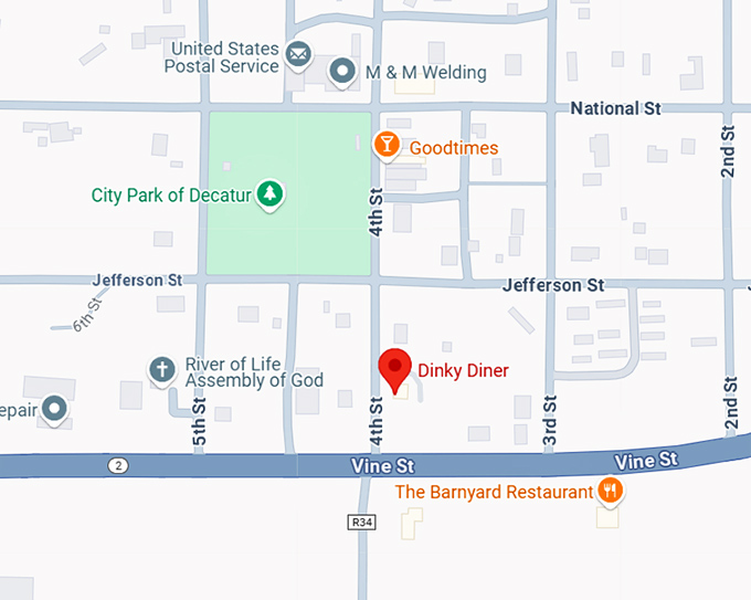 16. dinky diner map