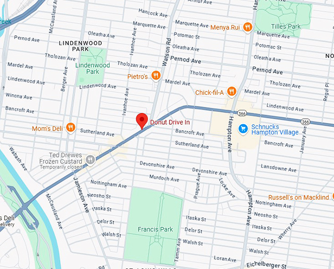 16. donut drive in map