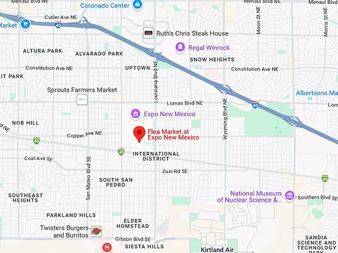 16. flea market at expo new mexico map