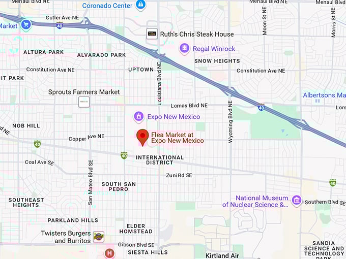 16. flea market at expo new mexico map