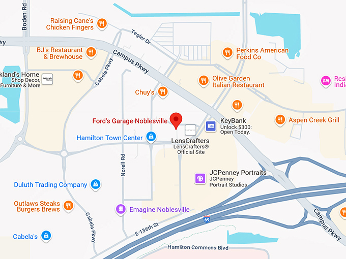 16. ford's garage noblesville map