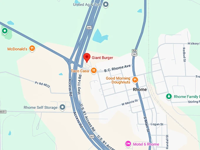 16. giant burger map