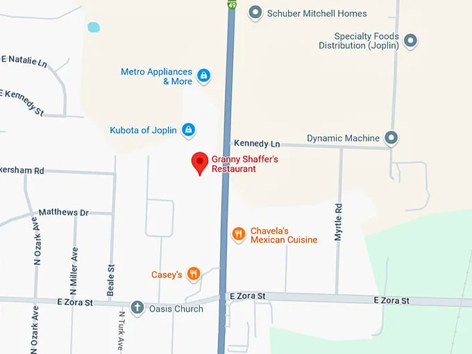 16. granny shaffer's restaurant map
