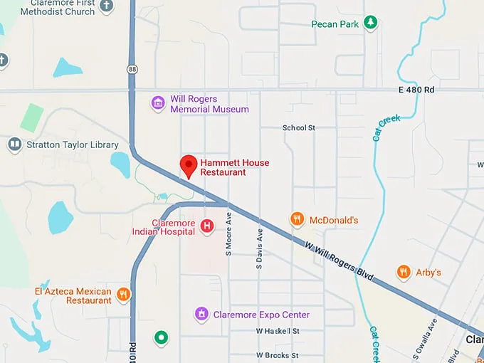16. hammett house restaurant map