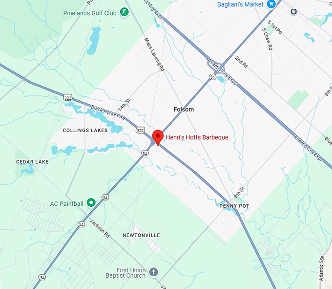 16. henri's hotts barbeque map