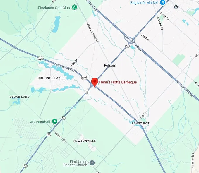 16. henri's hotts barbeque map