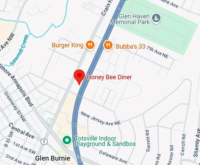 16. honey bee diner map