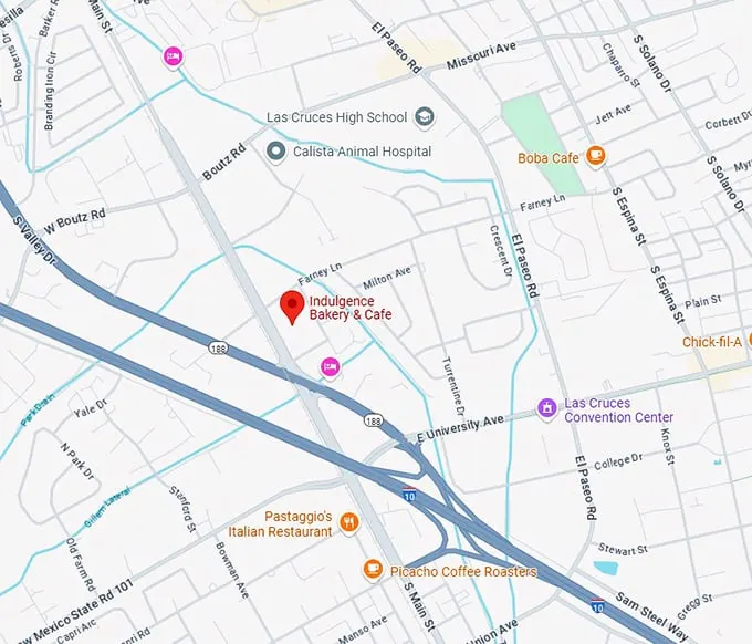 16. indulgence bakery & cafe map