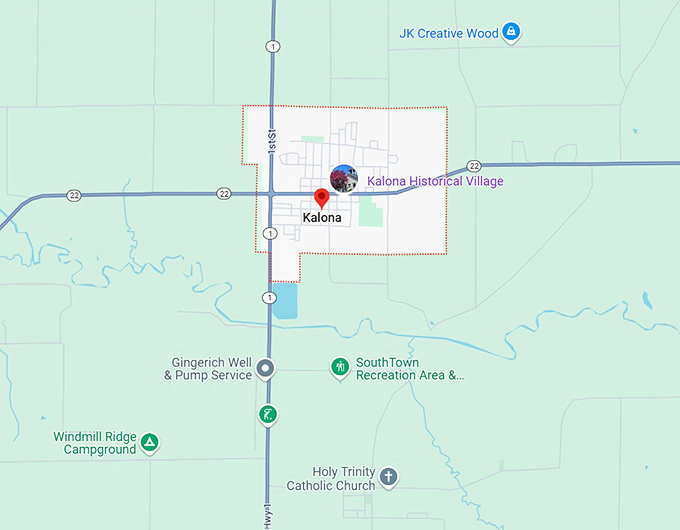 16. kalona map