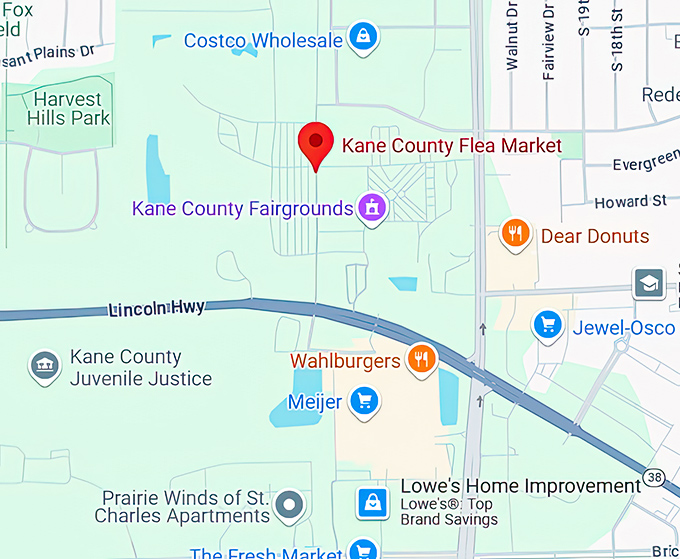 16. kane county flea market map