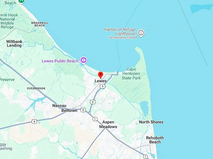 16. lewes map