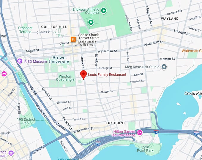 16. louis family restaurant map