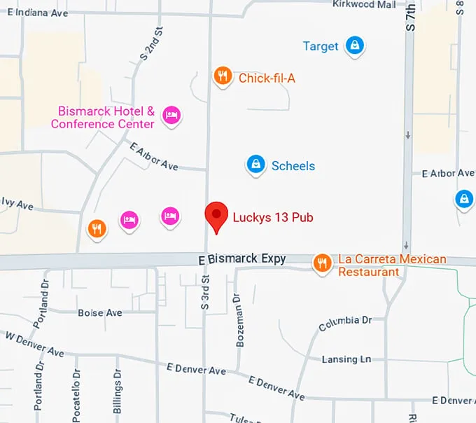 16. luckys 13 pub map