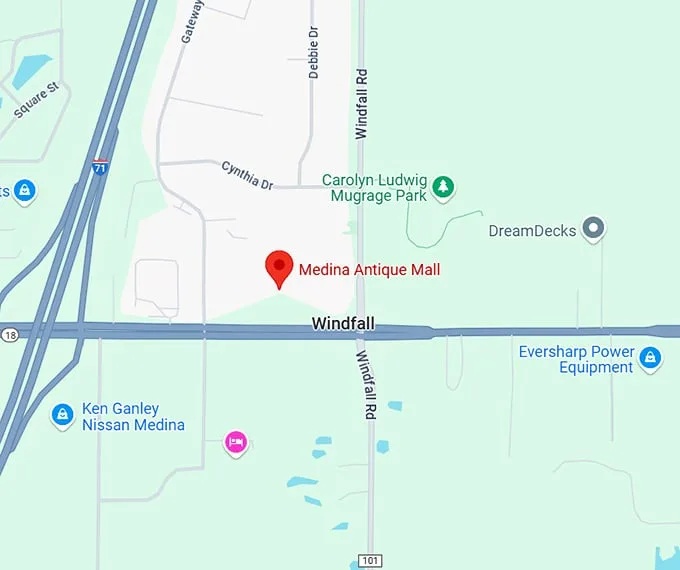 16. medina antique mall map