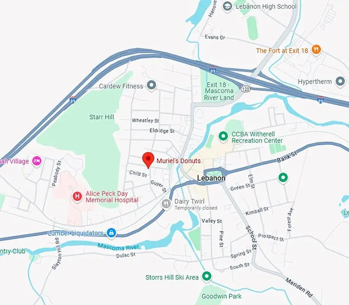 16. muriel's donuts map