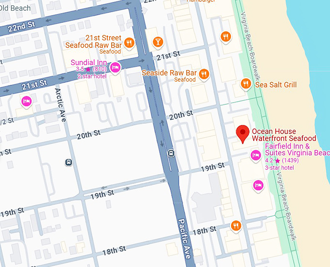 16. ocean house waterfront seafood map