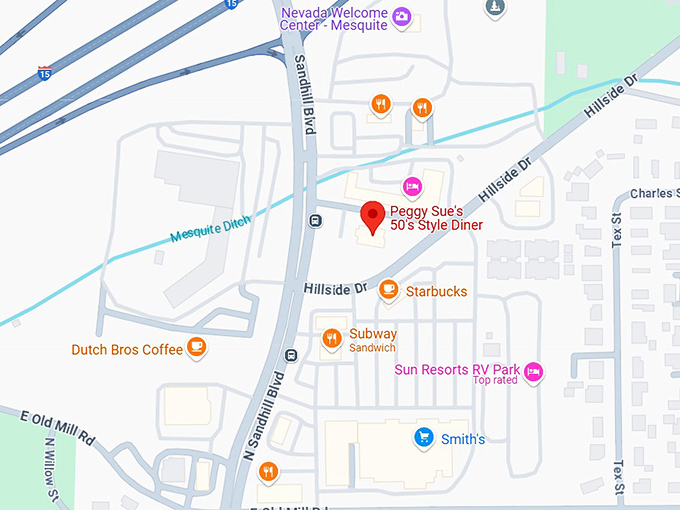 16. peggy sue's 50's style diner map