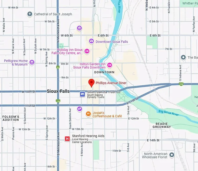 16. phillips avenue diner map